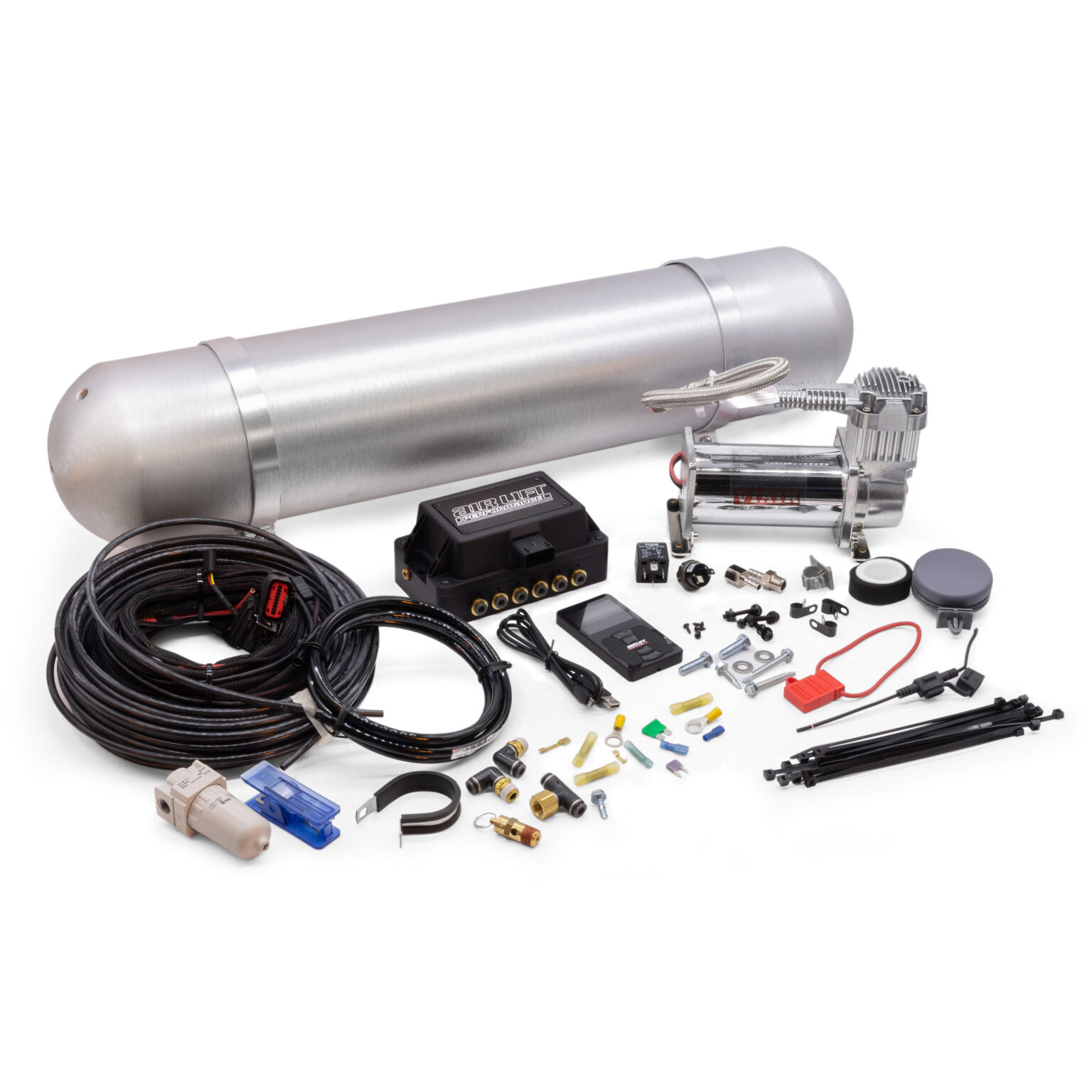 Manual 4 Way Air Ride Management System, 1/4", 4 Valve - Limebug