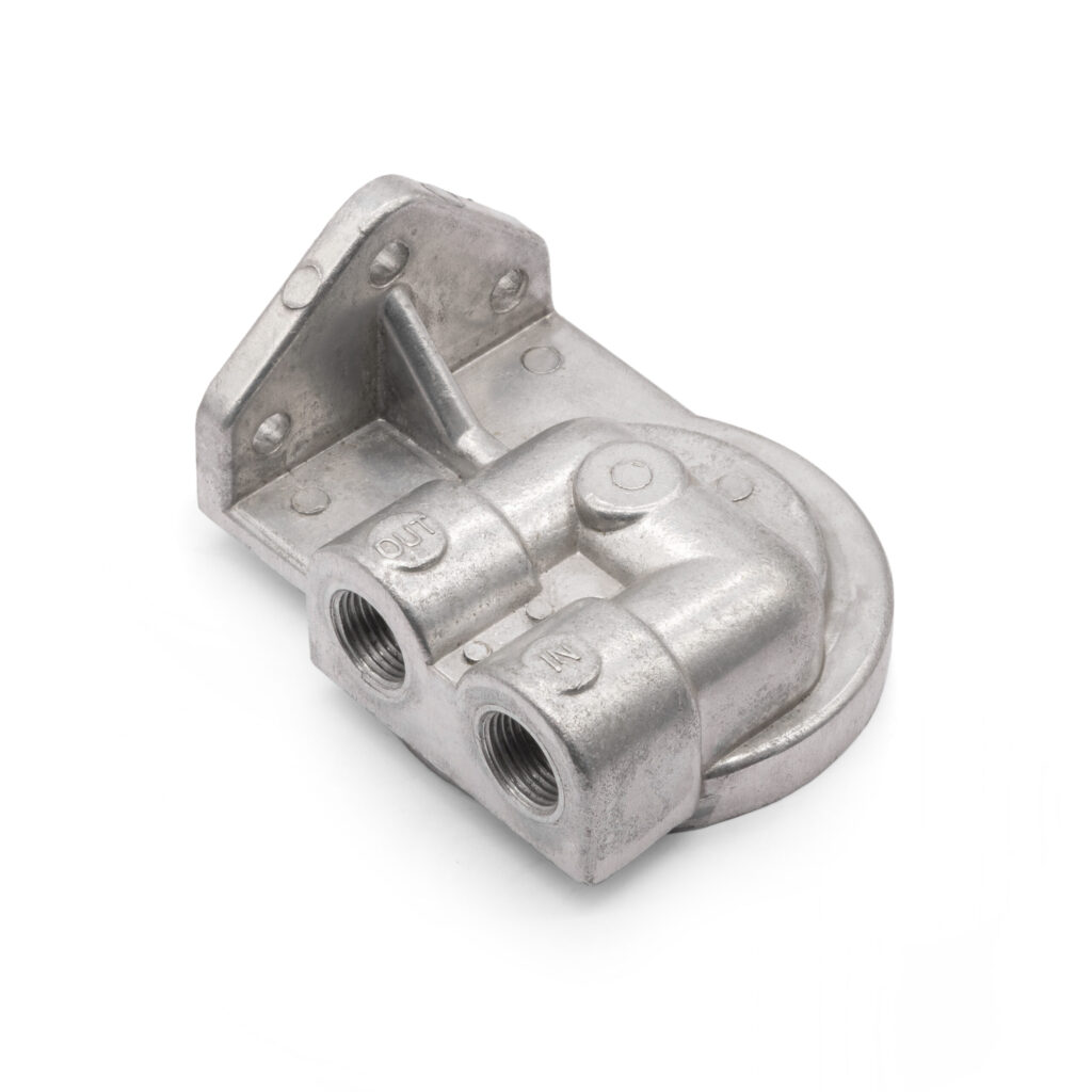 Remote Oil Filter Mount Head, Left Facing Ports - Limebug