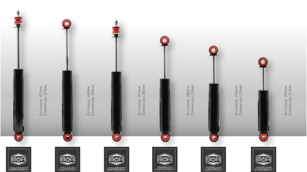 Choose your Gas Shock Absorber - Length / Firmness Guide (MOA-GS Series ...